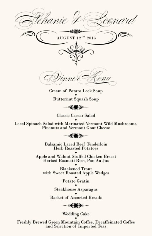 Classic french menu store
